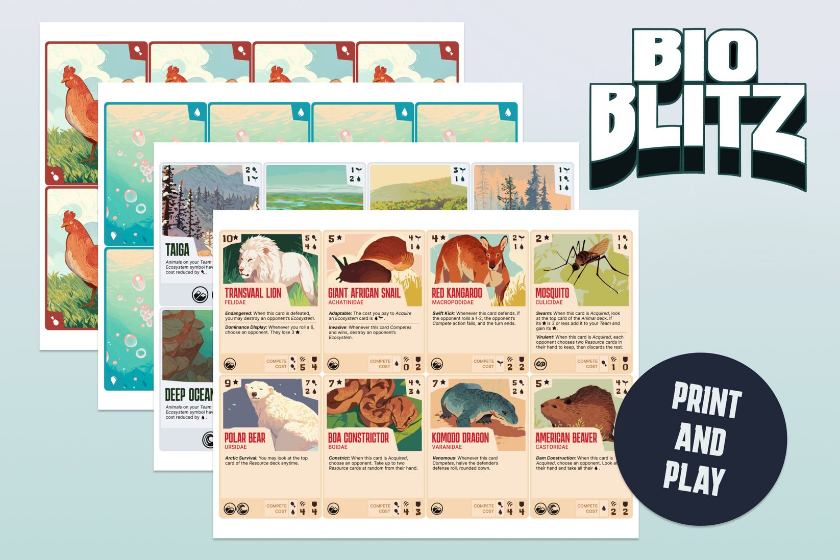 Bio Blitz Print and Play Demo – Barracuda Games